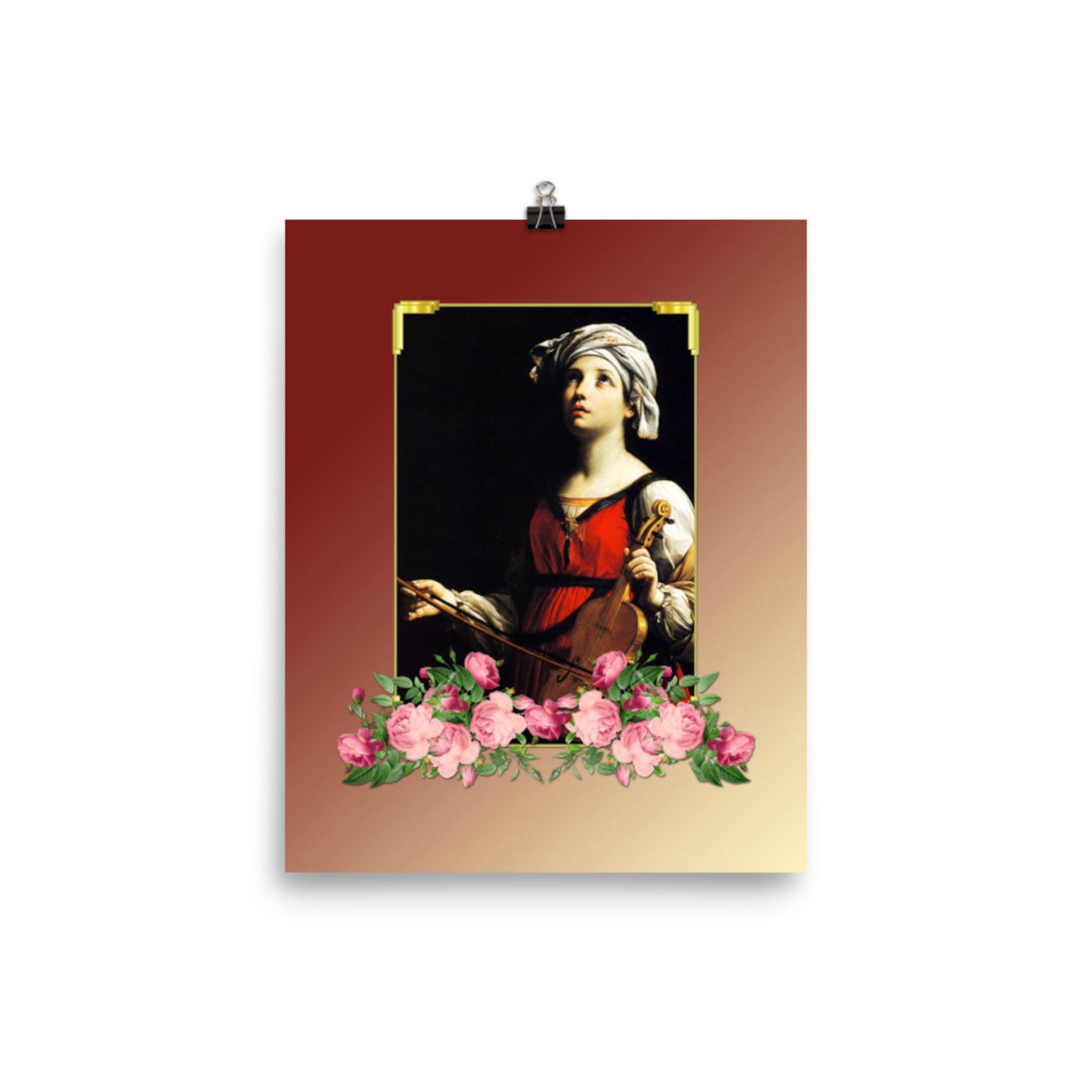 St Cecilia Religious Poster Catholic Artwork Saints - Etsy