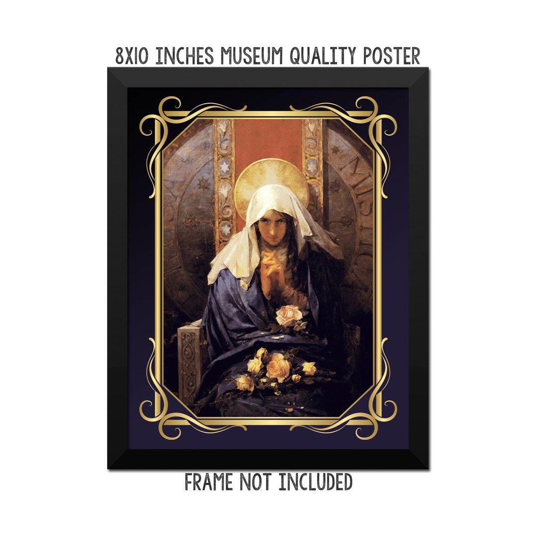 Maria Rosa Mistica - Virgin Mary Poster - Religious Posters - Catholic ...