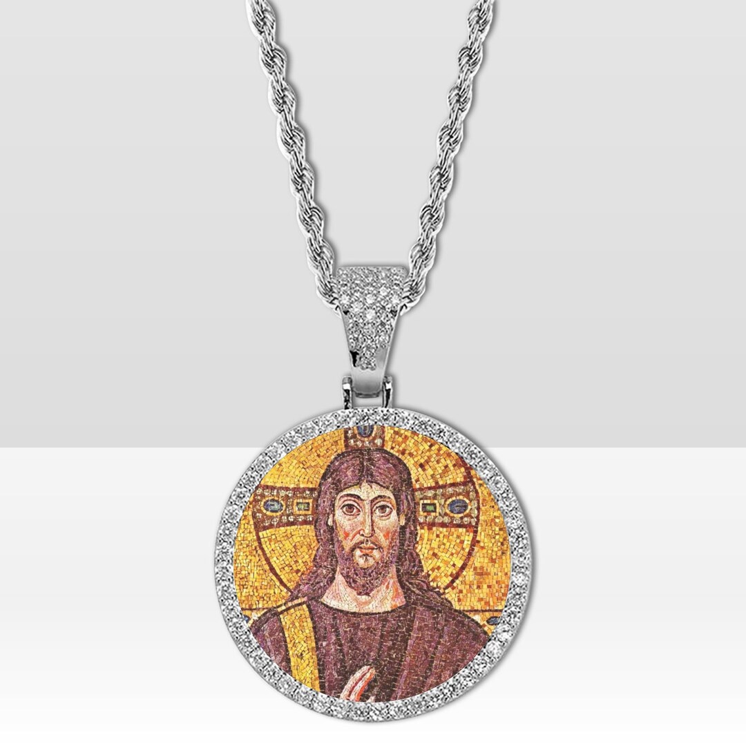 Silver or Gold - Christ in Majesty Icon - Religious Jewelry - Catholic ...