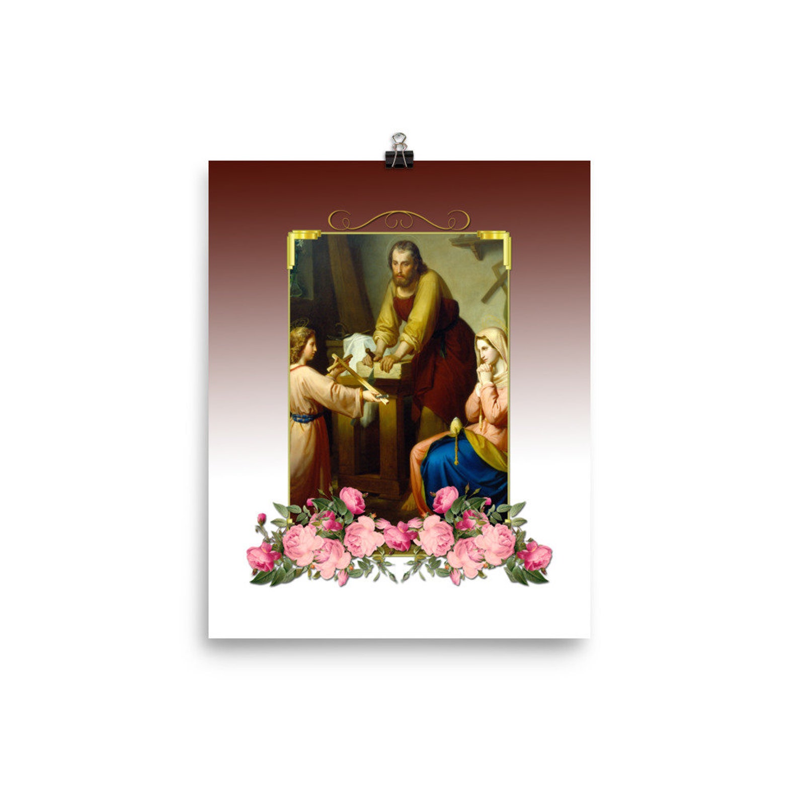 Religious Poster - the Holy Family by Rafael Flores - St Joseph, Child ...