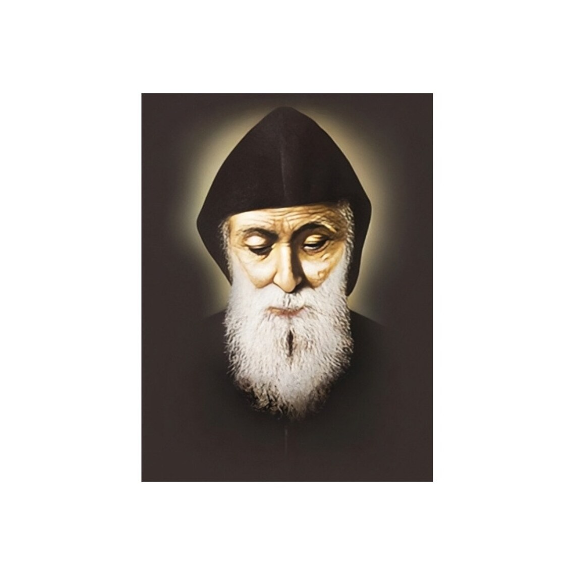 St Charbel Makhlouf - Religious Icon on Wood - Photo Panel for Tabletop ...
