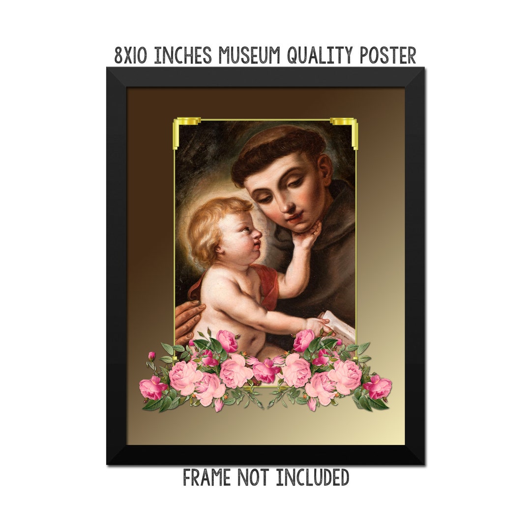 St Anthony of Padua - Religious Poster - Catholic Artwork - Saints ...