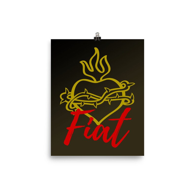 Catholic Poster Divine Will FIAT Devotional Wall Art | Etsy
