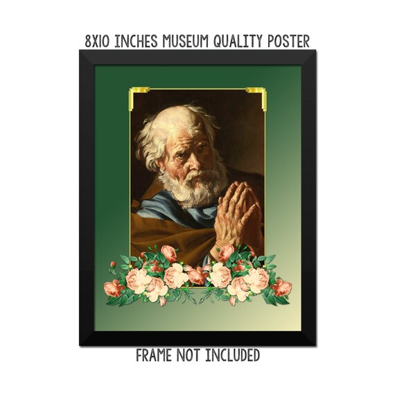 St Peter Praying Religious Poster Catholic Artwork | Etsy