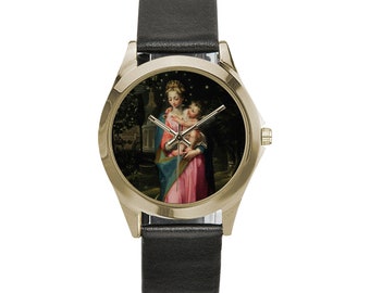 Catholic Gifts Unisex Leather Watch the Immaculate Heart | Etsy