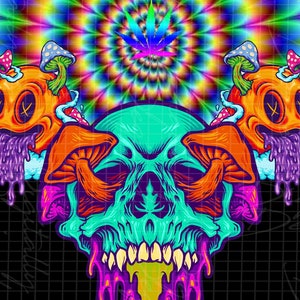 Trippy Psychedelic Weed Cannabis Optical Illusion T-shirt Sublimation ...