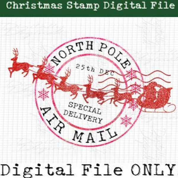 North Pole Postmark - Etsy
