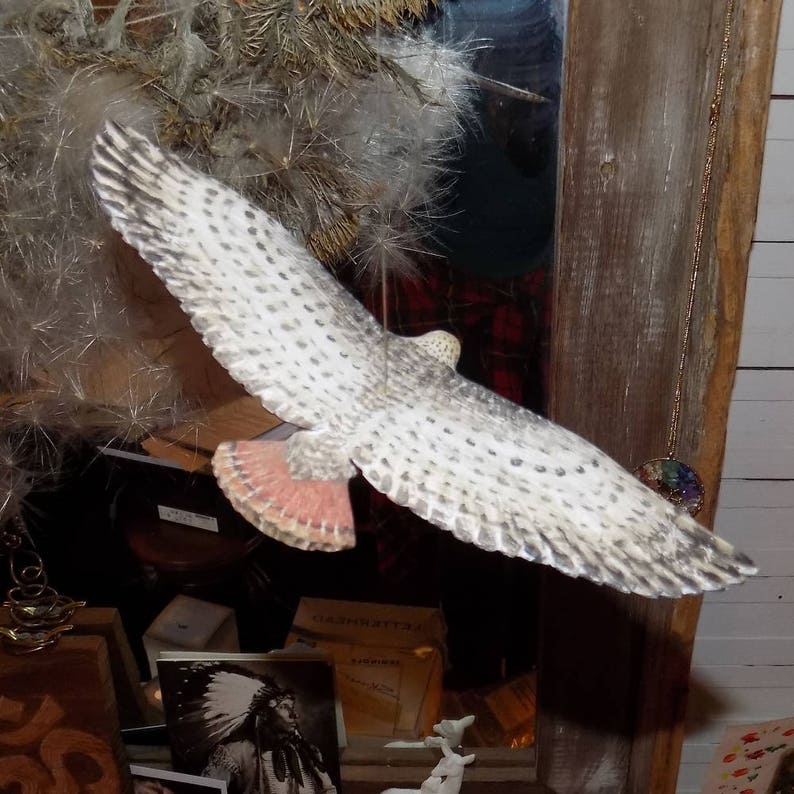 Hand Carved Red-tailed Hawk Mobile - Etsy