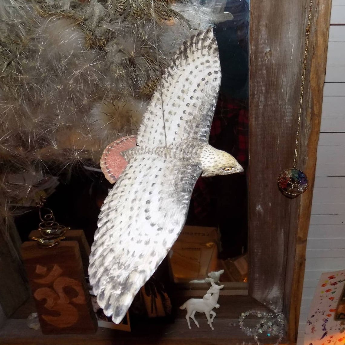 Hand Carved Red-tailed Hawk Mobile - Etsy