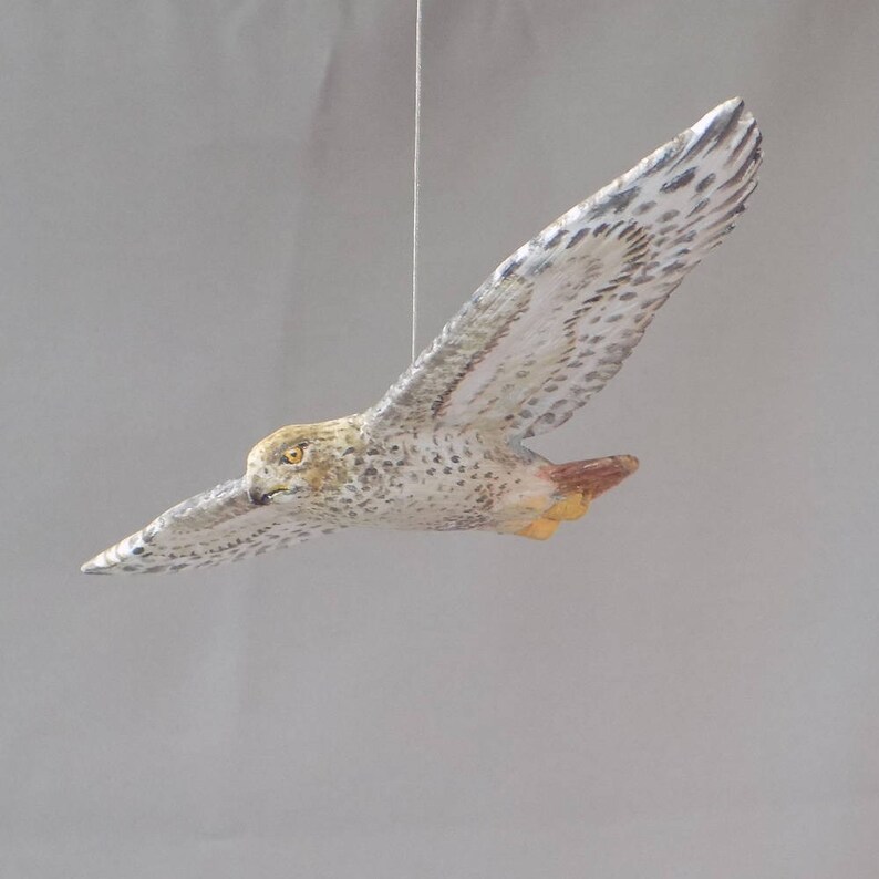 Hand Carved Red-tailed Hawk Mobile - Etsy