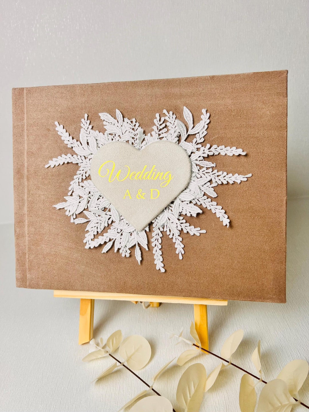 Wedding Album, Personalized Wedding Album, Handmade Wedding Book ...