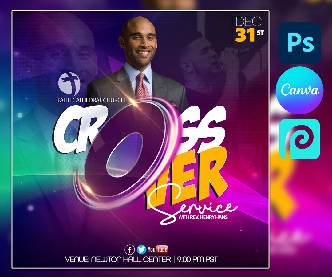 CANVAS Crossover Service Flyer Design, Photoshop Editable PSD Template ...