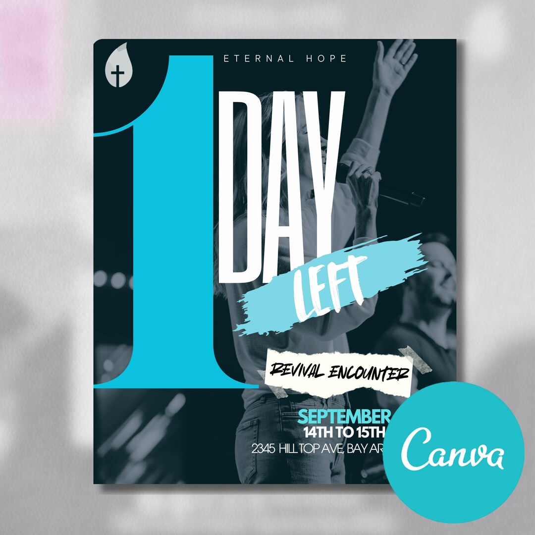 Blue ANIMATED Church Canva Template, Church Flyers, Church Social Media ...