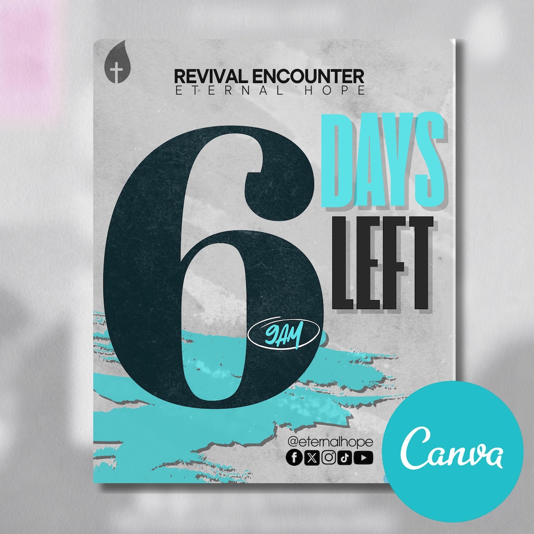 Blue ANIMATED Church Canva Template, Church Flyers, Church Social Media ...