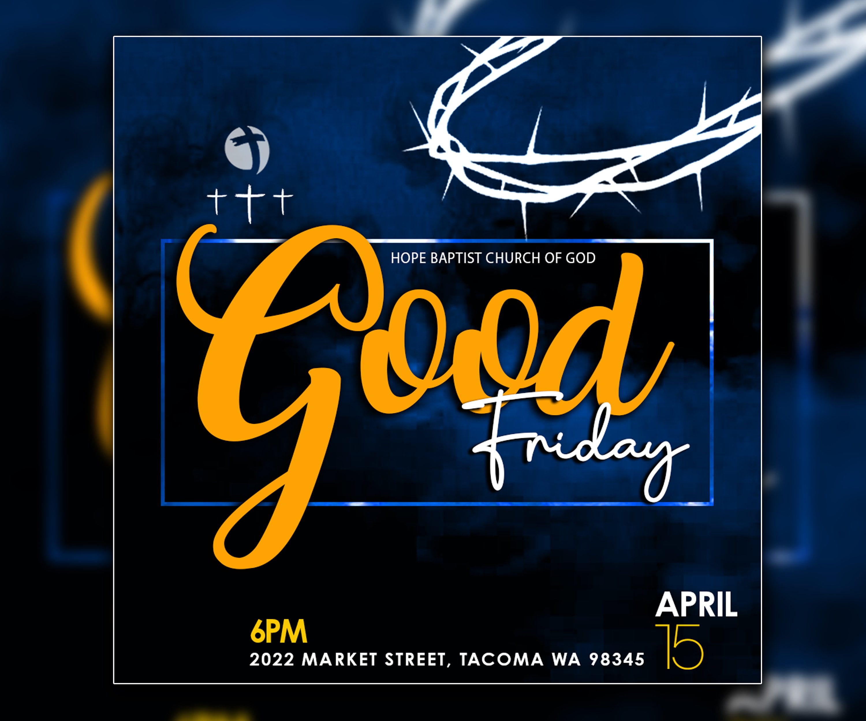 CANVA Good Friday Flyer, PSD Easter Flyer Templates, Church Flyers ...