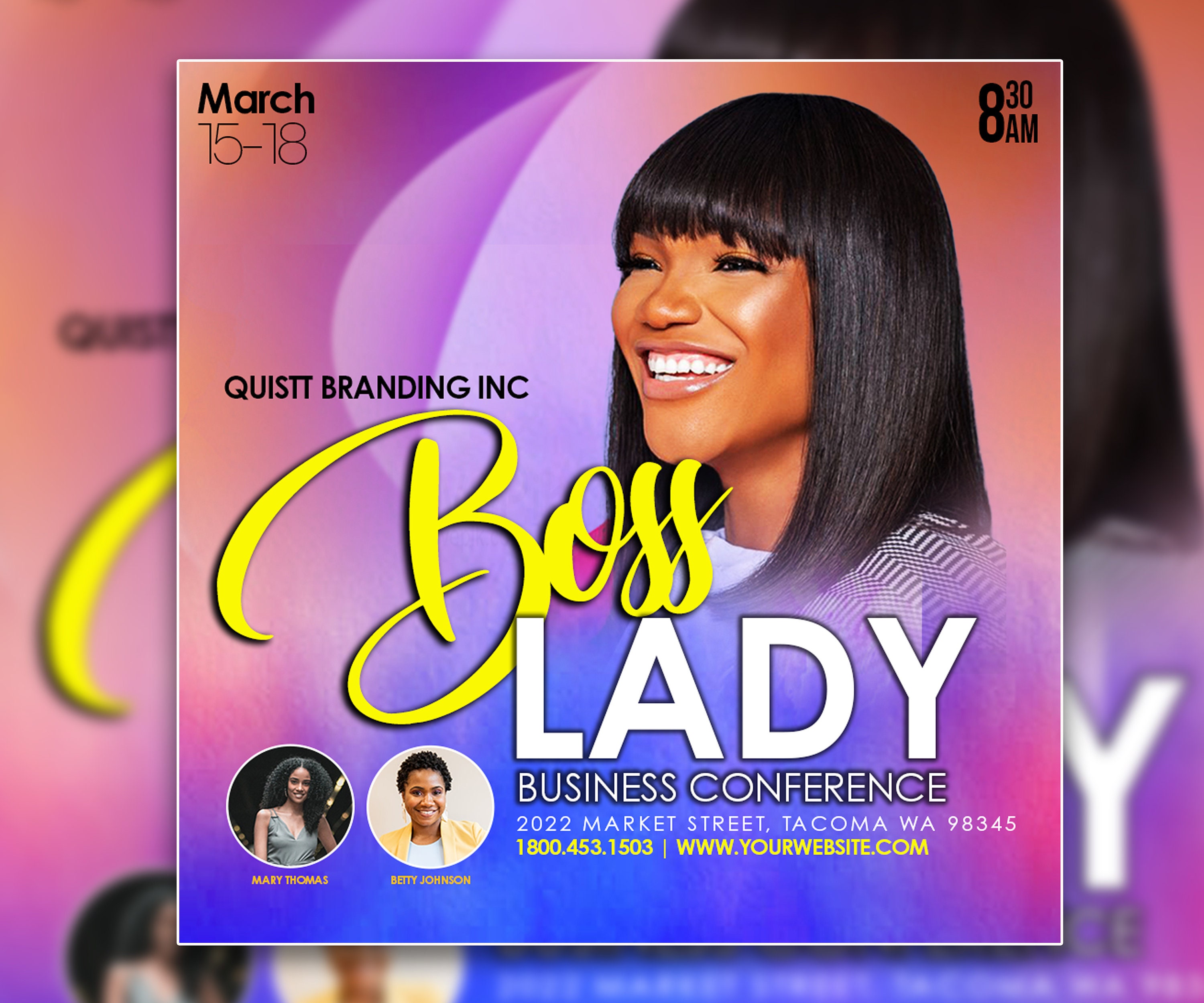 CANVA Editable Women Event Flyer, DIY Event Flyer, Women Conference ...