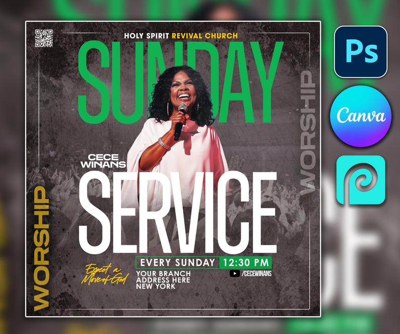 CANVA Church Flyer, DIY Flyer Template Design, Woman Church Conference ...