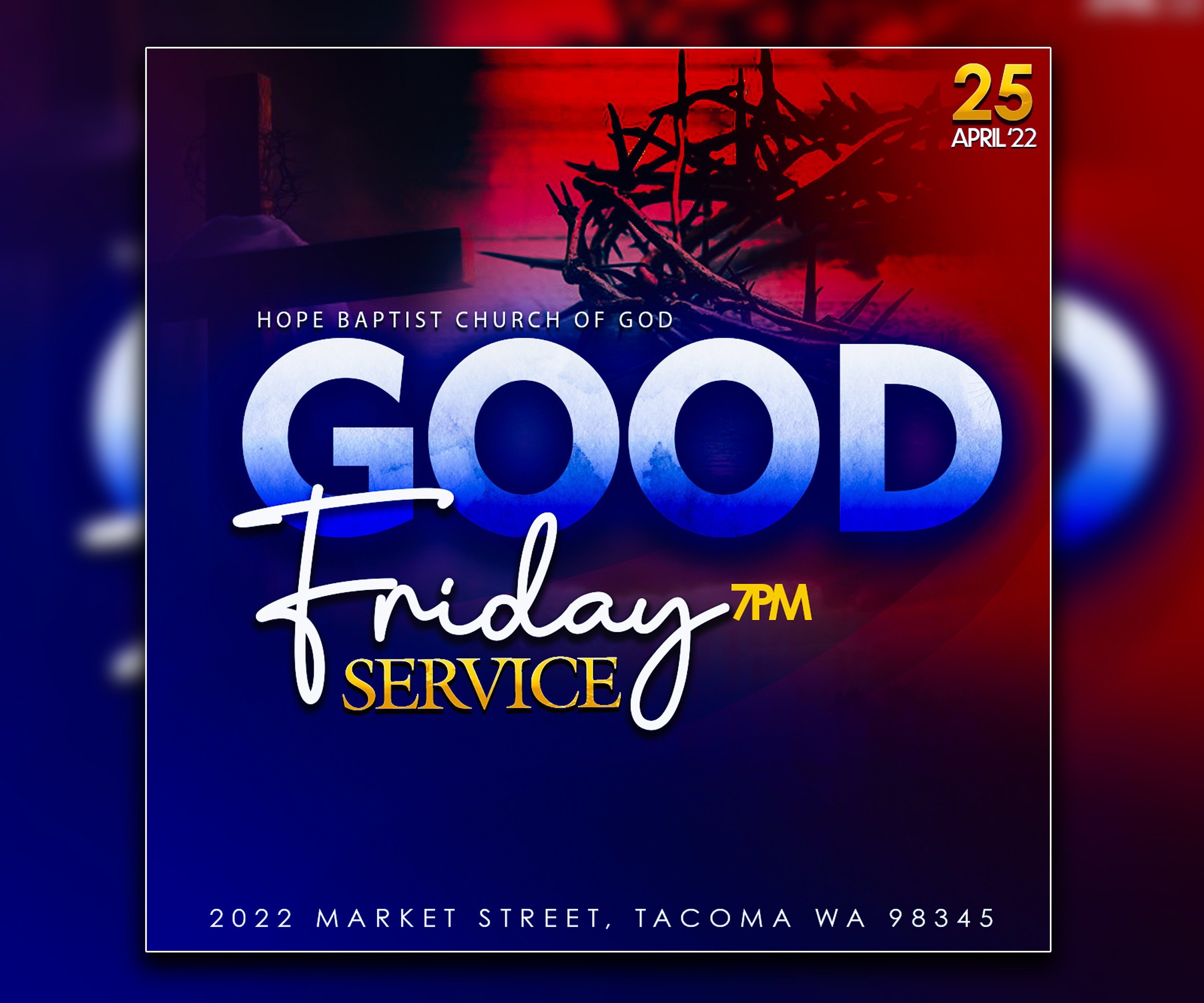 Canva Good Friday Flyer Template 10"x10", PSD Editable PSD Template ...