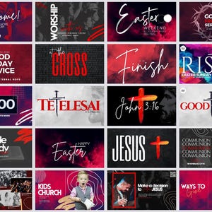 EASTER Church ANIMATED Announcement Slides, Church Template, Church ...