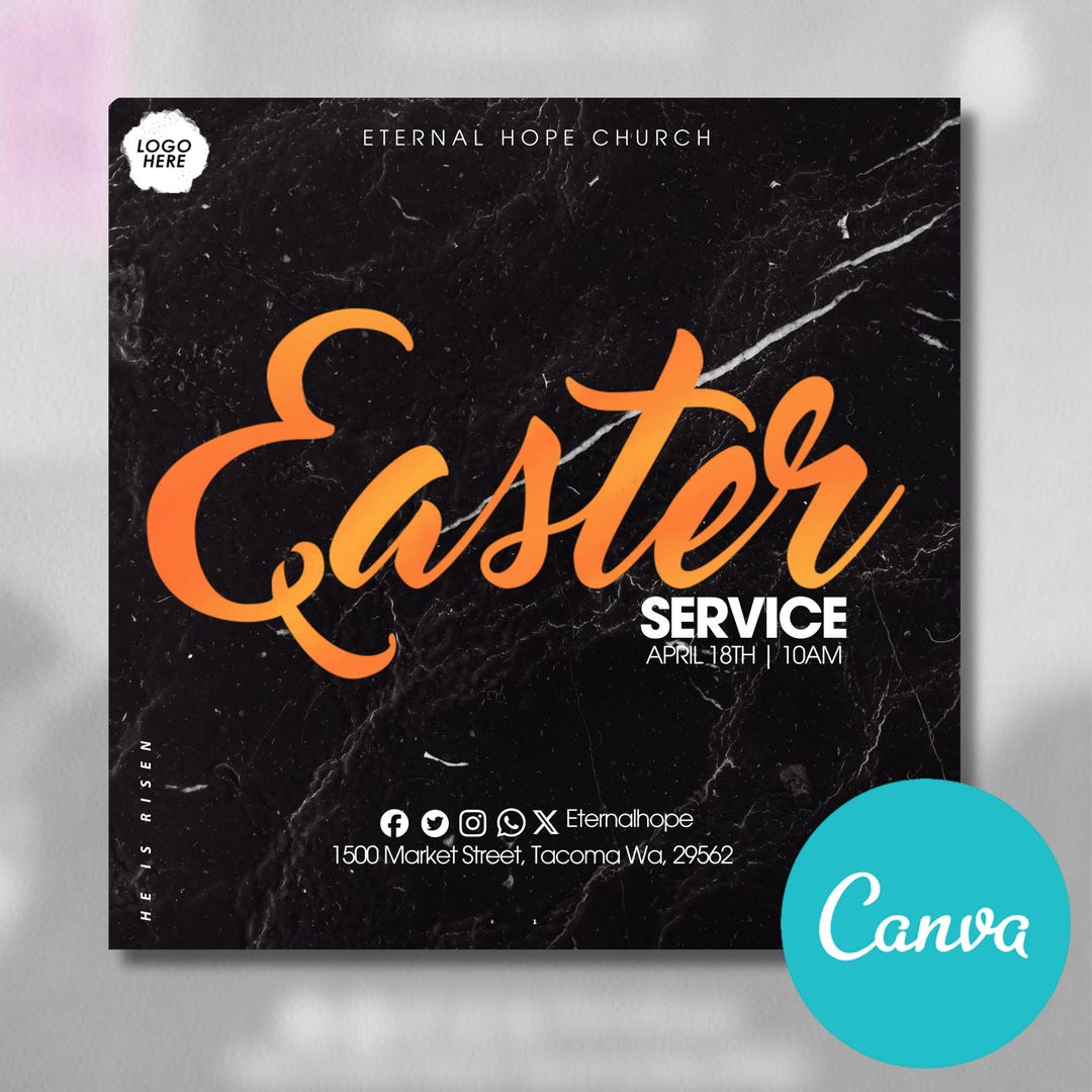 Easter Church Flyer ANIMATED, Easter Flyer Templates, Church Flyers ...