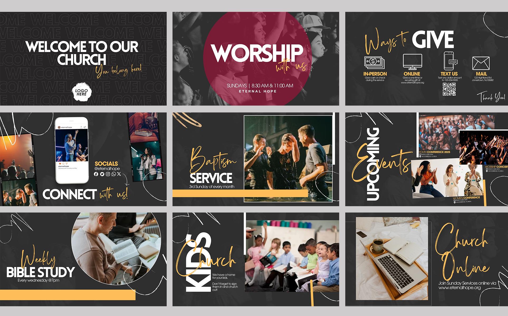 Church ANIMATED Announcement Slides, Church Template, Church Social Media Templates, Church ...