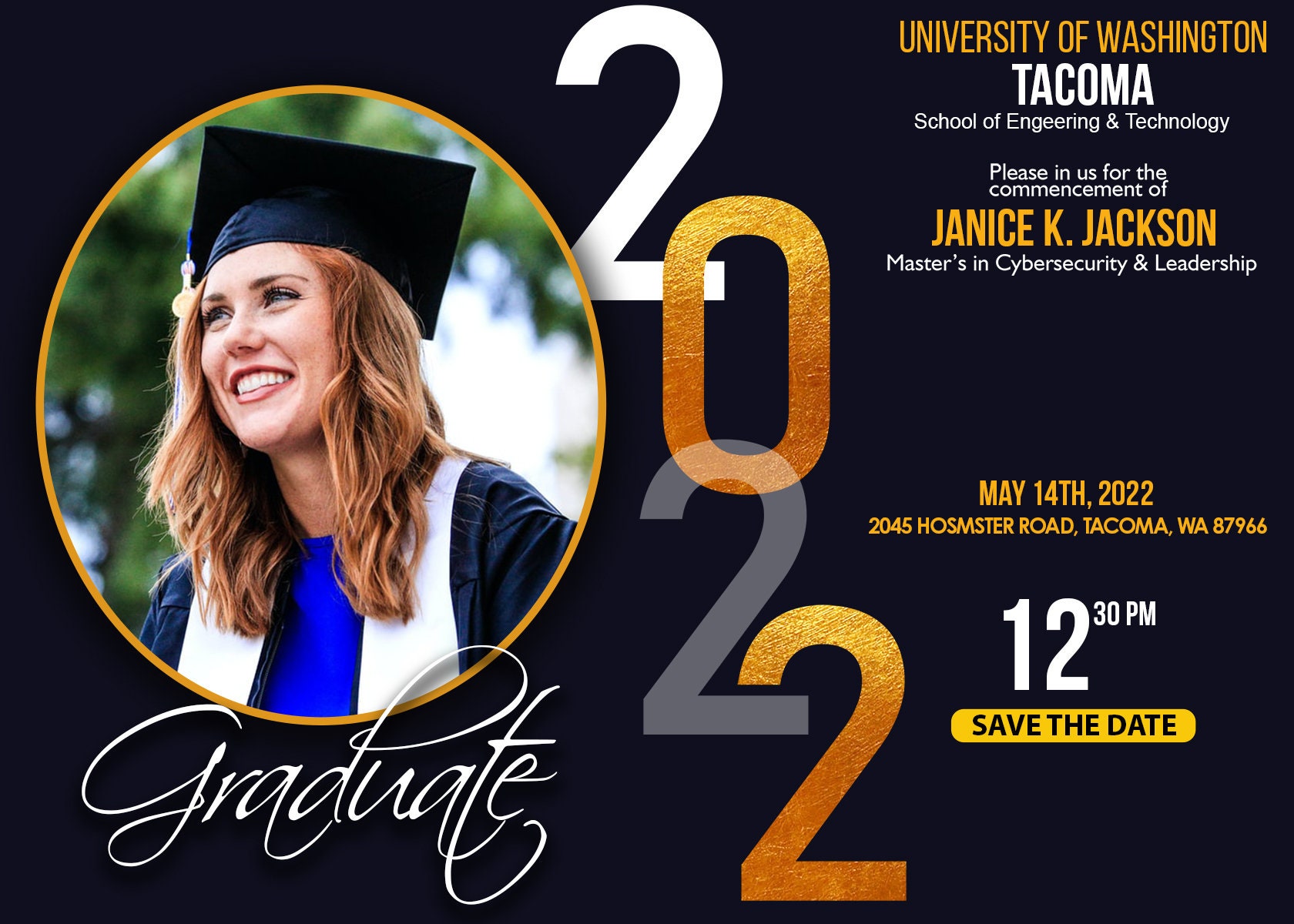 Canva Graduation Invitation Flyer, Graduation Party Invitation Template ...