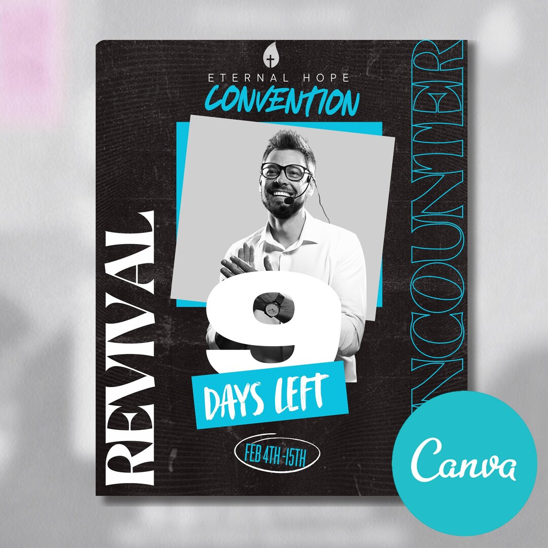 Blue ANIMATED Church Canva Template, Church Flyers, Church Social Media ...