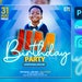 Canva Boy Birthday Flyer Template 10"x10", Editable PSD Template ...
