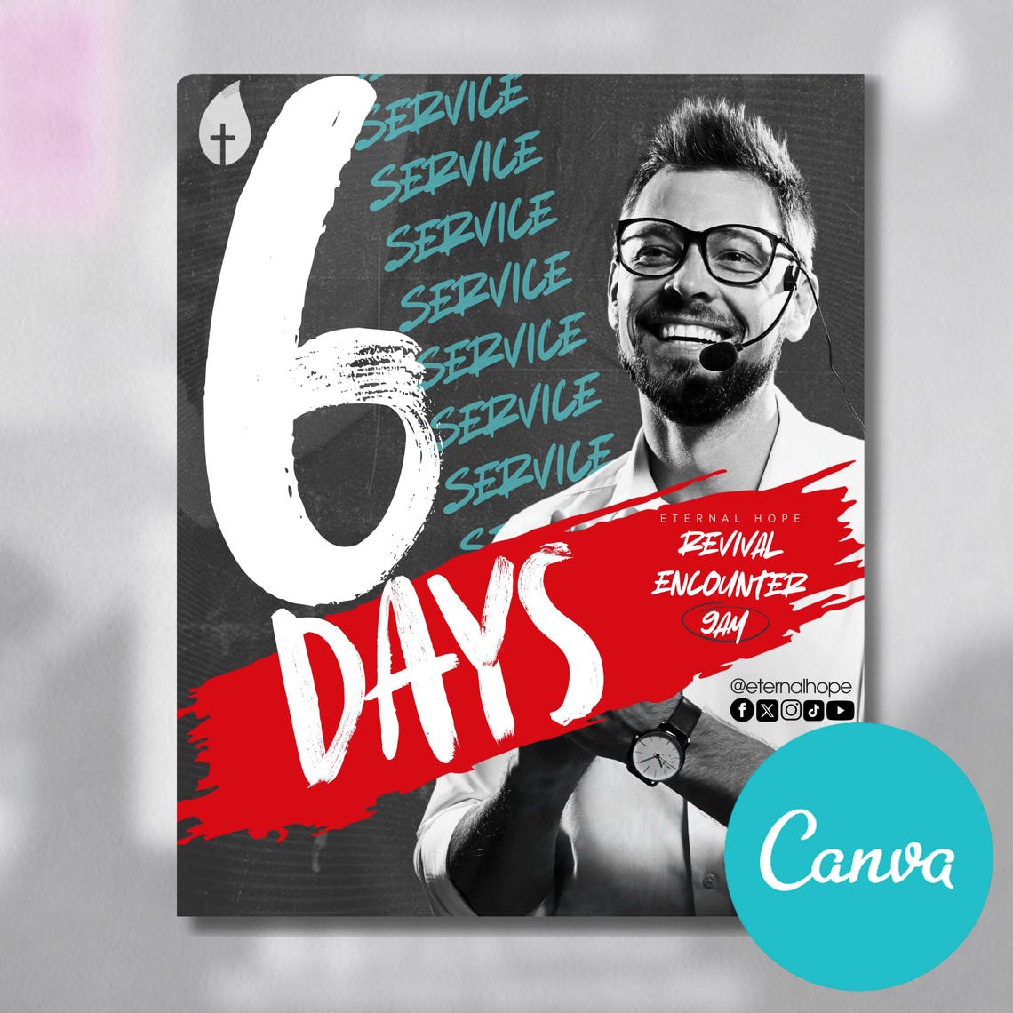 ANIMATED Church Canva Template, Church Flyer Template, Church Social ...