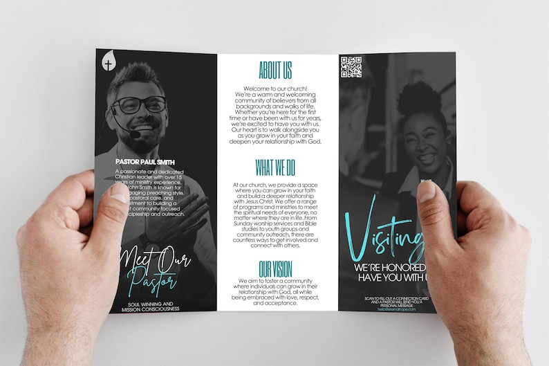 Church Brochure Template Church Graphics Canva Template Great for First ...