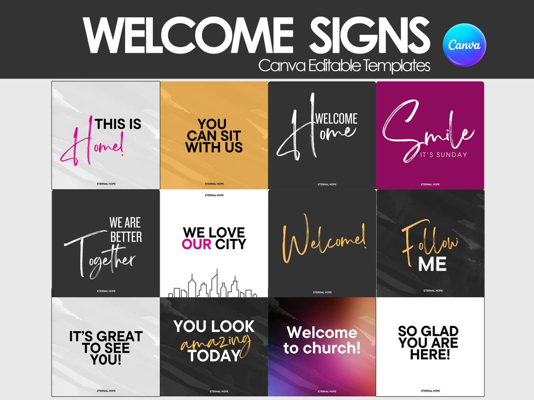 Handheld Church Welcome Signs Templates, Church Templates, Church ...