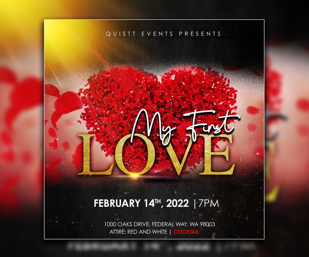 Valentine's Day Flyer Template 6"x5", Editable PSD Template Valentine's ...