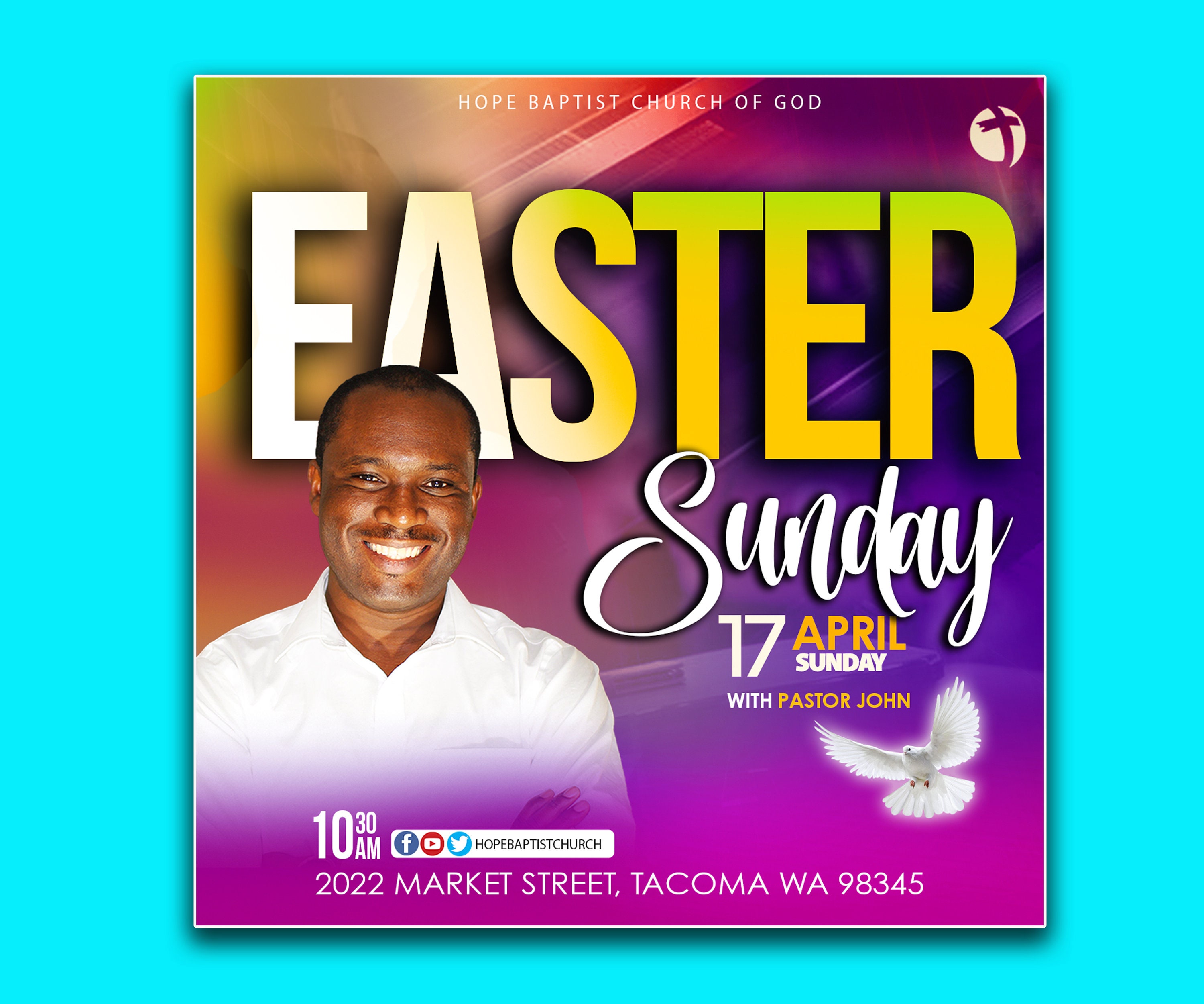 Canva Resurrection Sunday Flyer, Photoshop Easter Flyer Templates ...