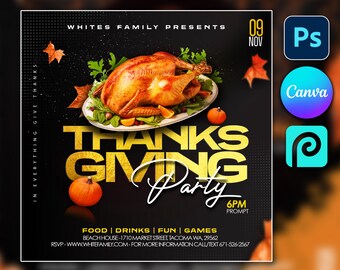 Thanksgiving Flyer, Poster Template, Flyer Design, Graphic Design ...