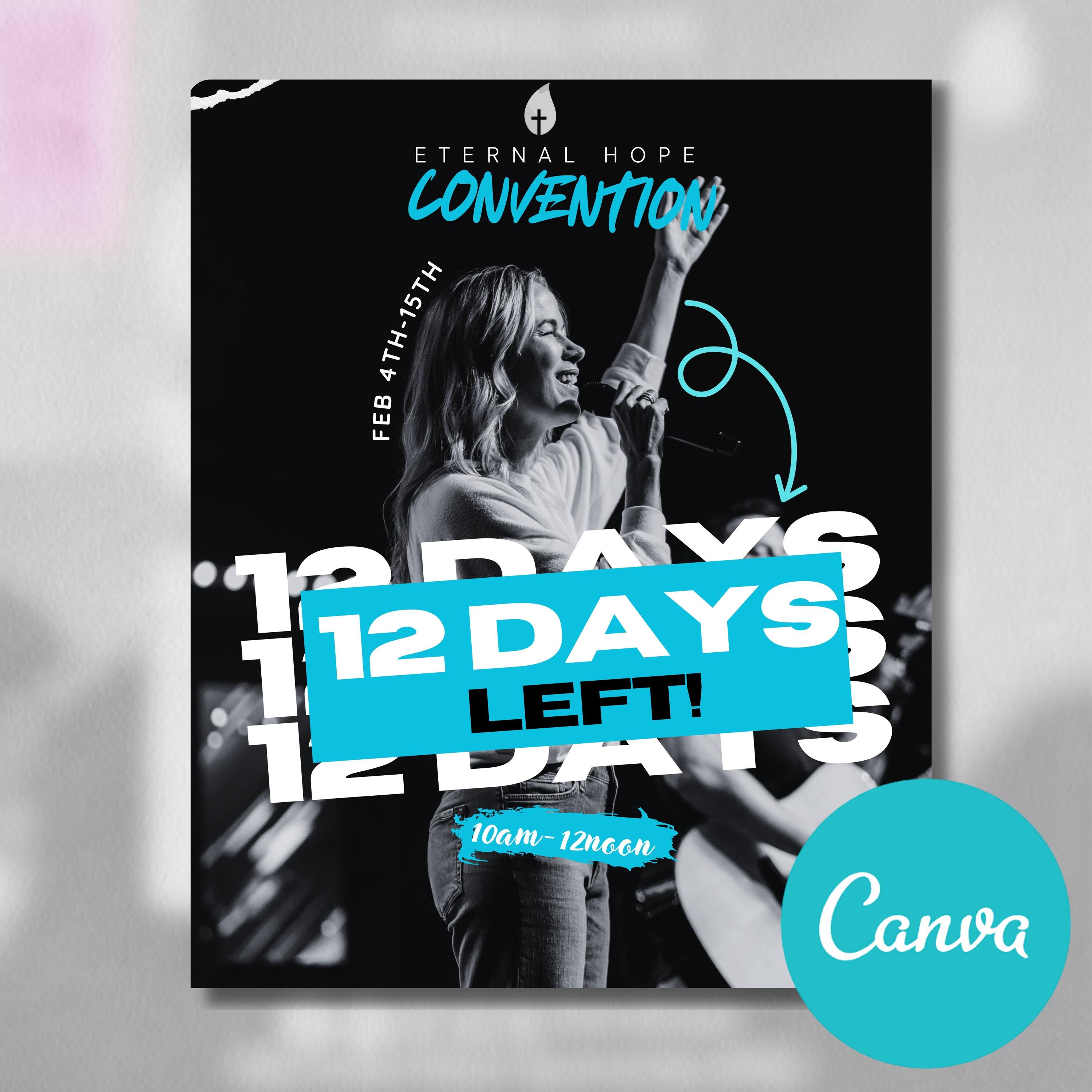 Blue ANIMATED Church Canva Template, Church Flyers, Church Social Media ...