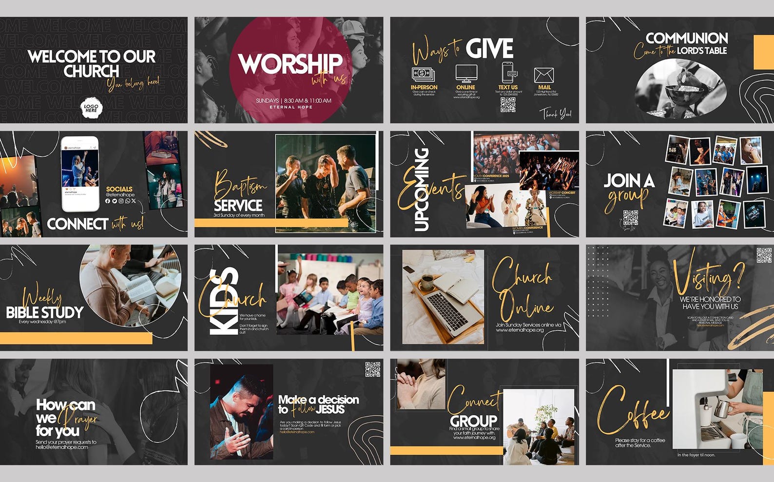 Church ANIMATED Announcement Slides, Church Template, Church Social Media Templates, Church ...