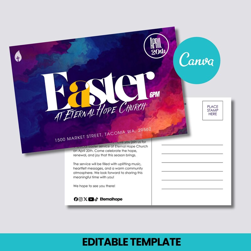 Easter Postcard - Etsy