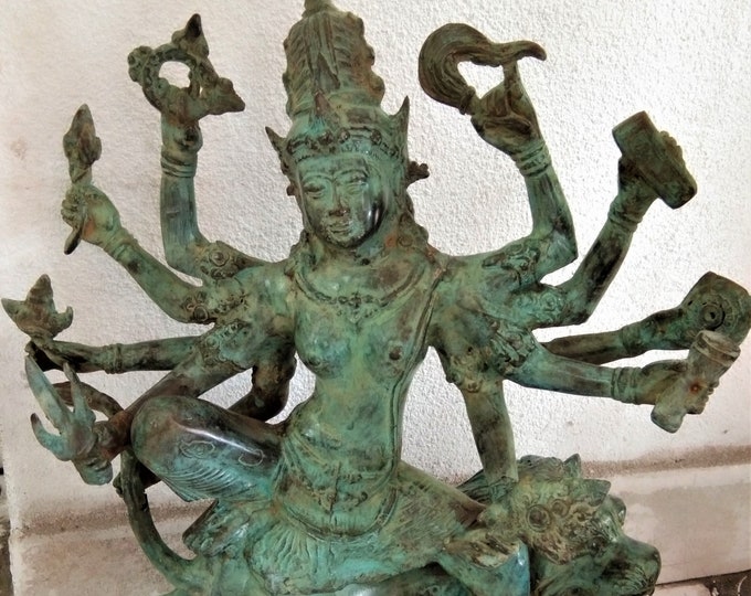 Durga Goddess Parvati Ride Mystical Lion 16 Statue Masterpiece War ...