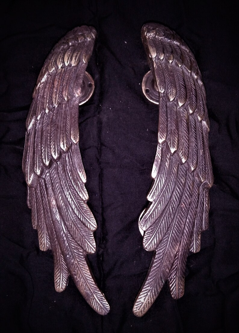 Angel Wings Door Handles Pair Couple 9.5 Beautiful - Etsy