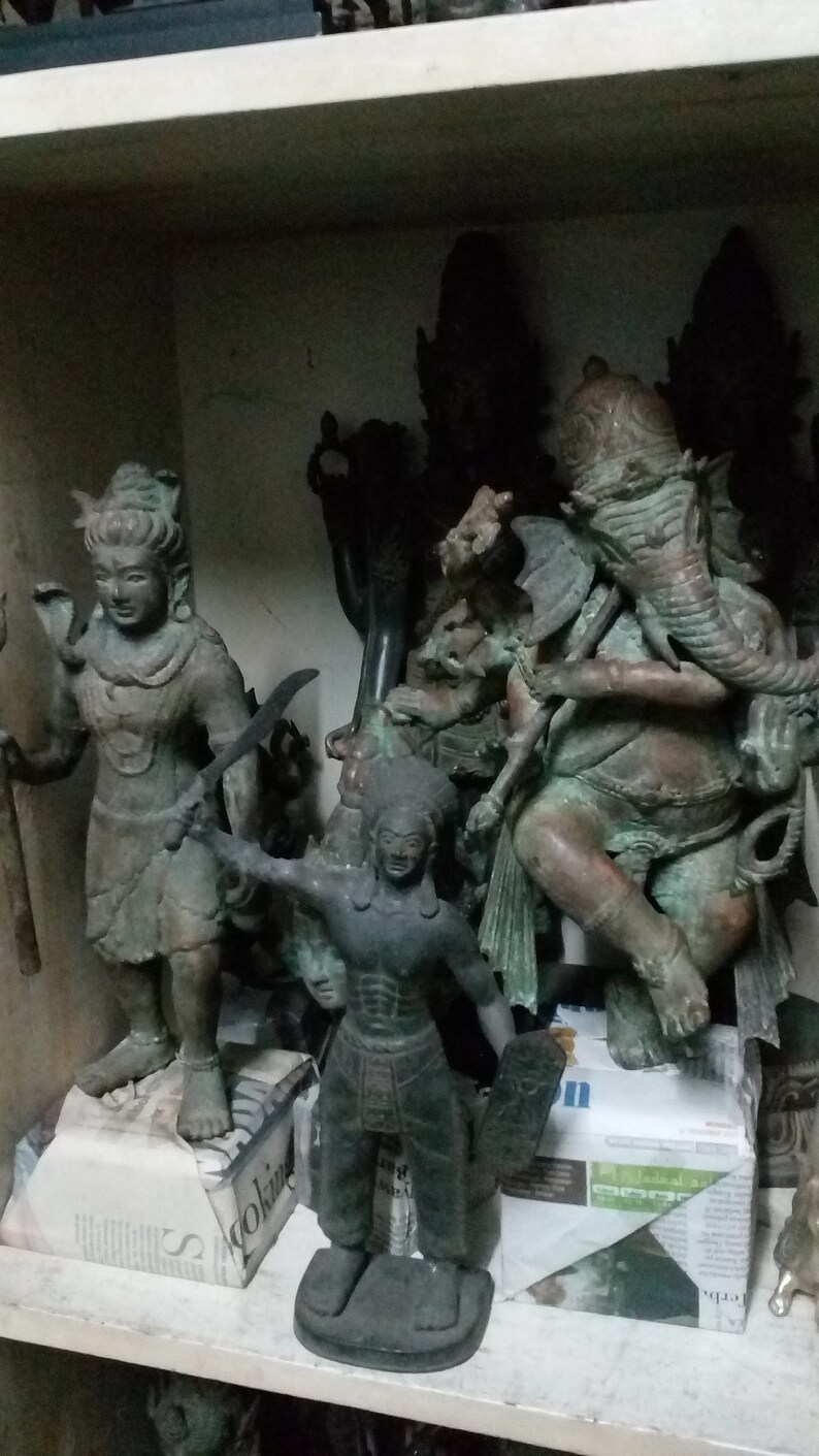 Ganesh Multi Hand Bronze Brass Statue 8 Standing - Etsy