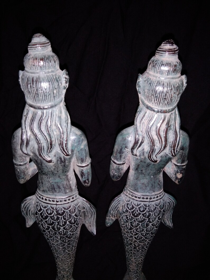 Beautiful 10 Mermaid Angel Pair Couple Unique Fine Art - Etsy