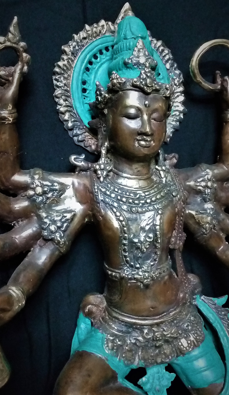 Beautifull 18 5 Lord Vishnu Statue Vasudeva 8 Hand Etsy
