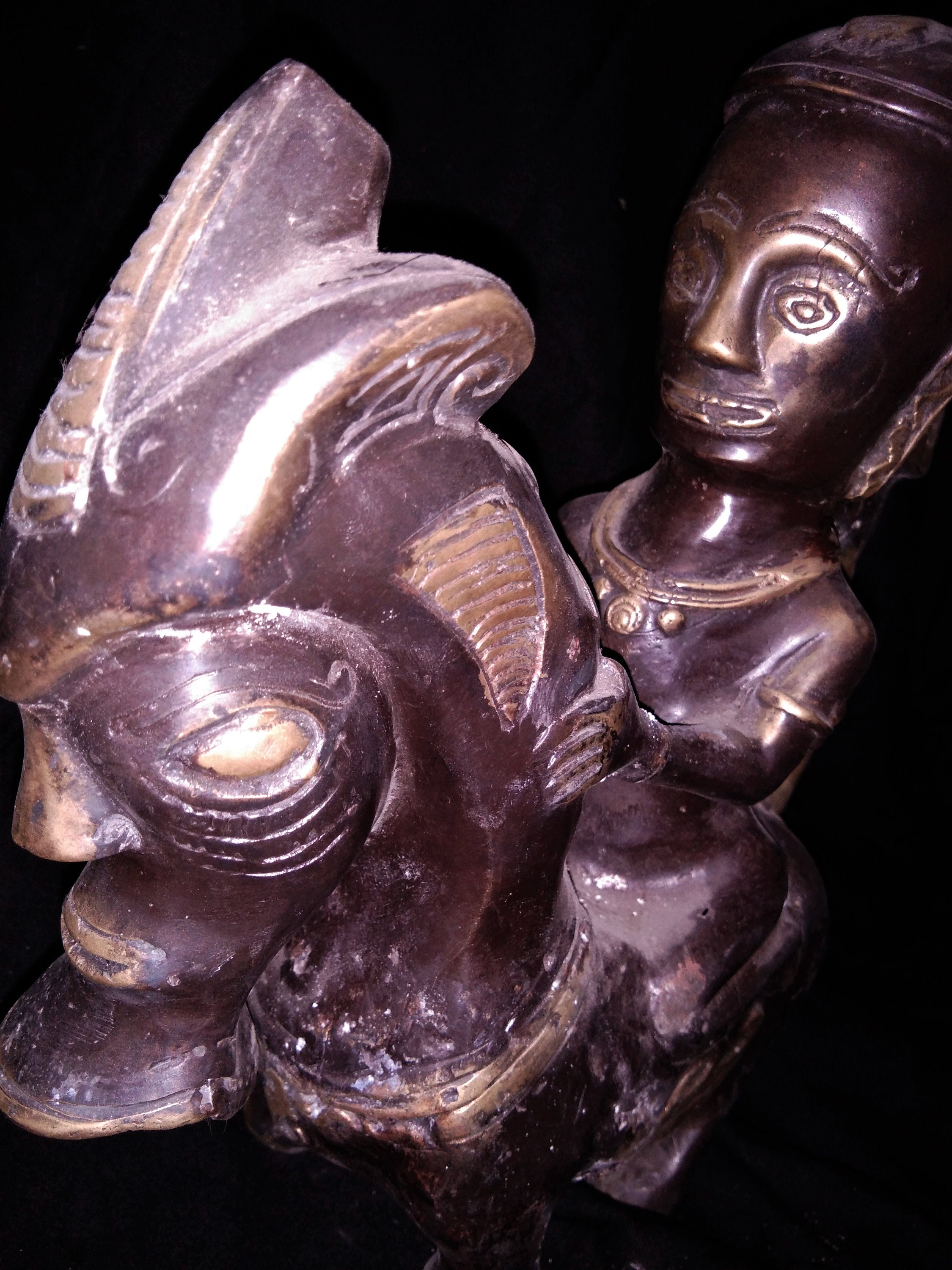 Batak Primitive Riding Horse Bronze Brass Statue 10.5 - Etsy