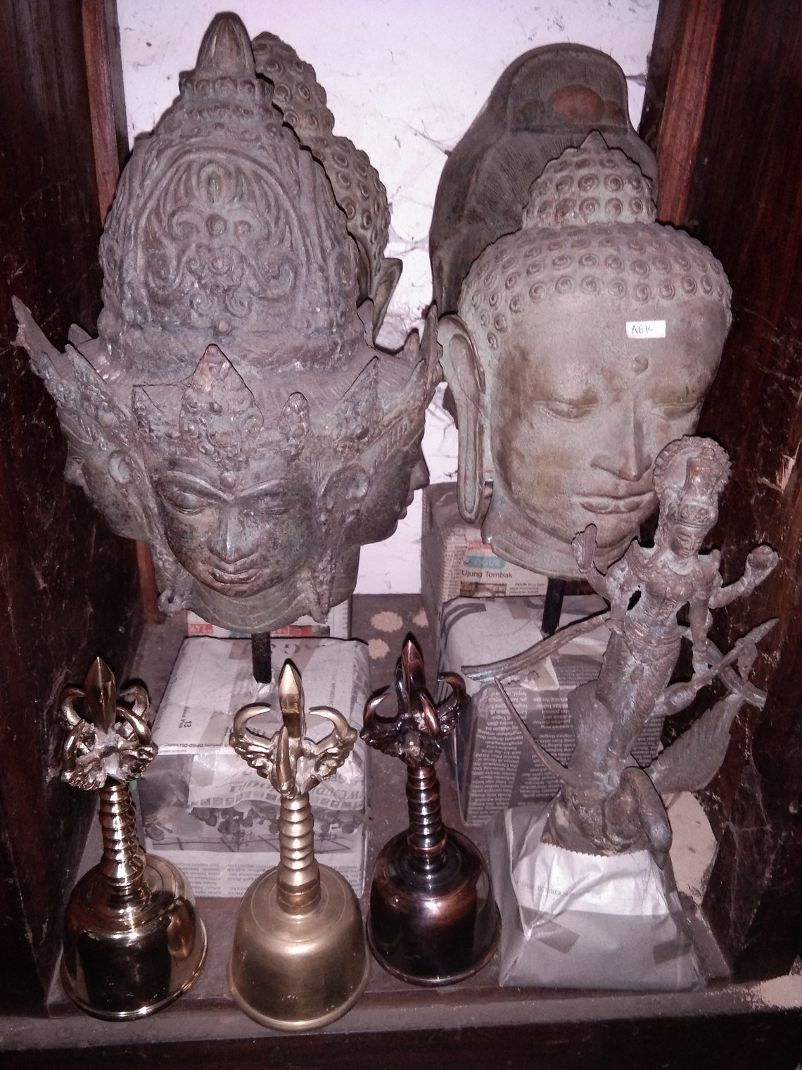 Shiva Bell Ghanta 8.5 Bronze Brass Hindu Religious | Etsy