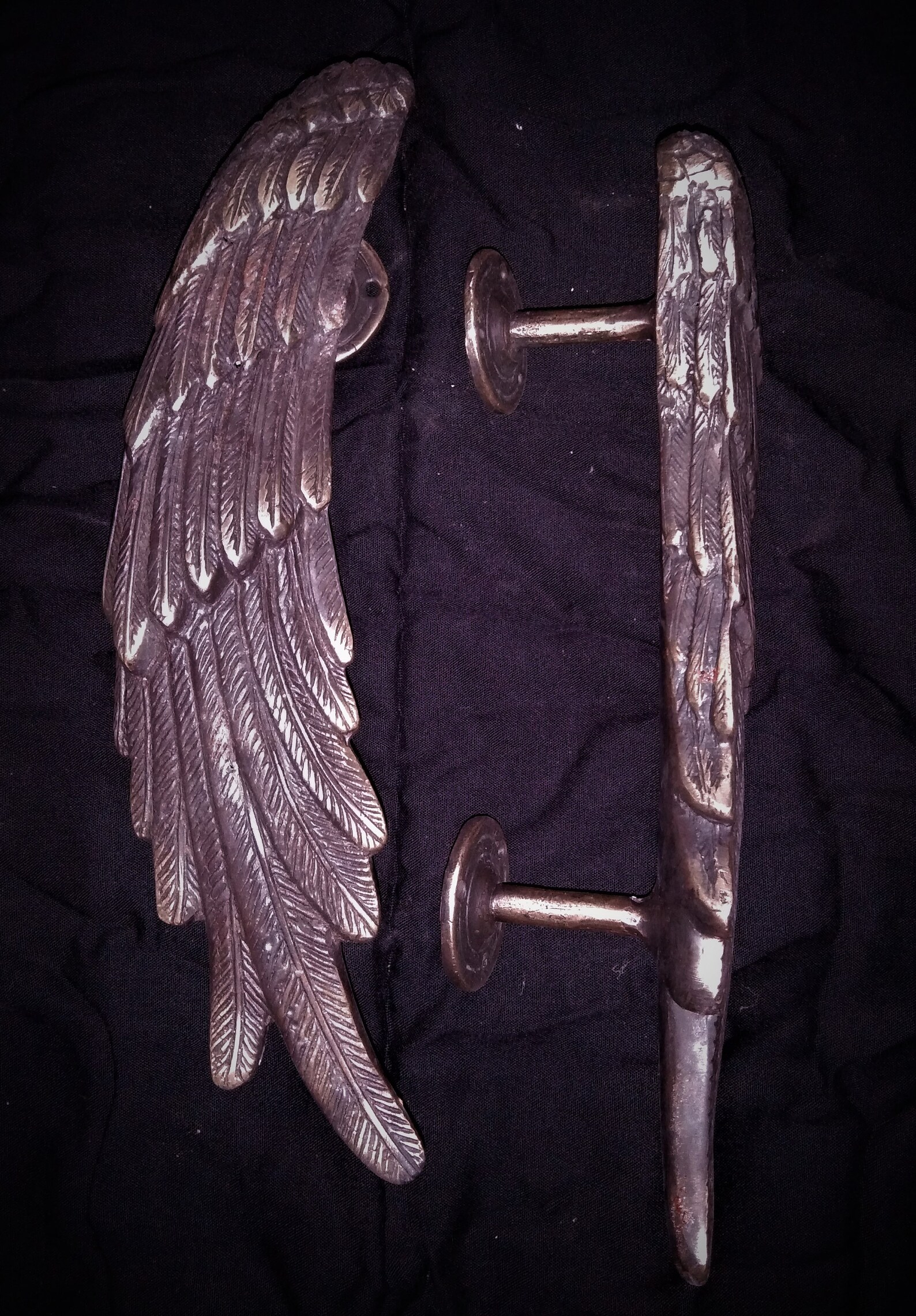 Angel Wings Door Handles Pair Couple 9.5 Beautiful - Etsy