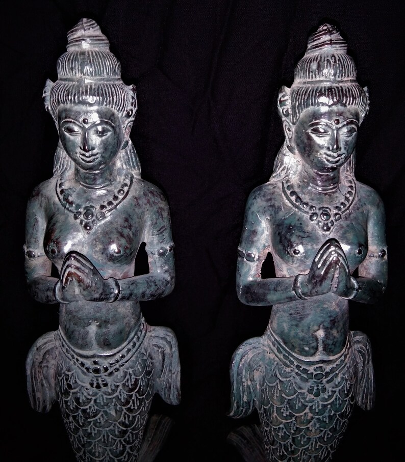 Beautiful 10 Mermaid Angel Pair Couple Unique Fine Art - Etsy