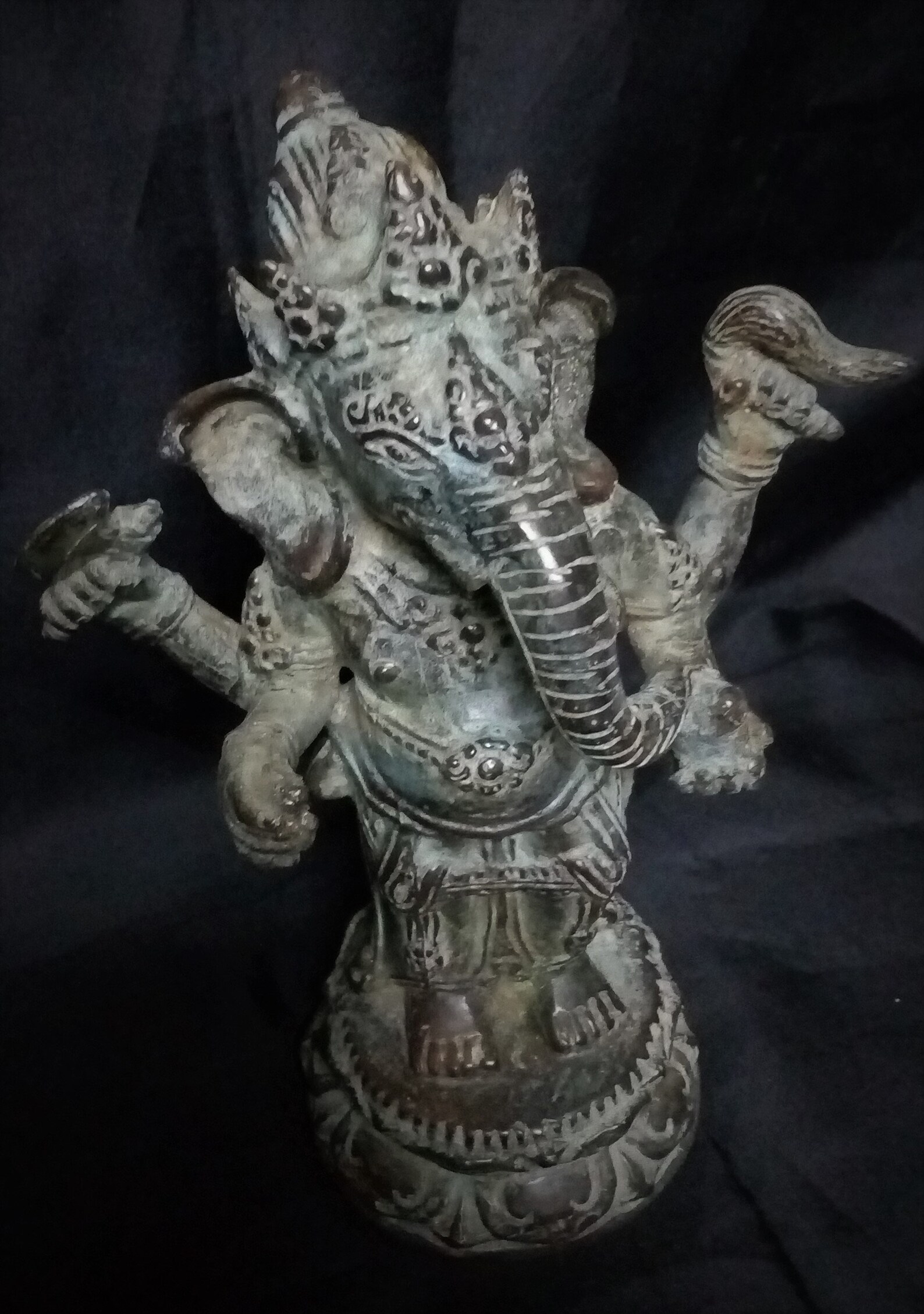 Ganesh Multi Hand Bronze Brass Statue 8 Standing - Etsy