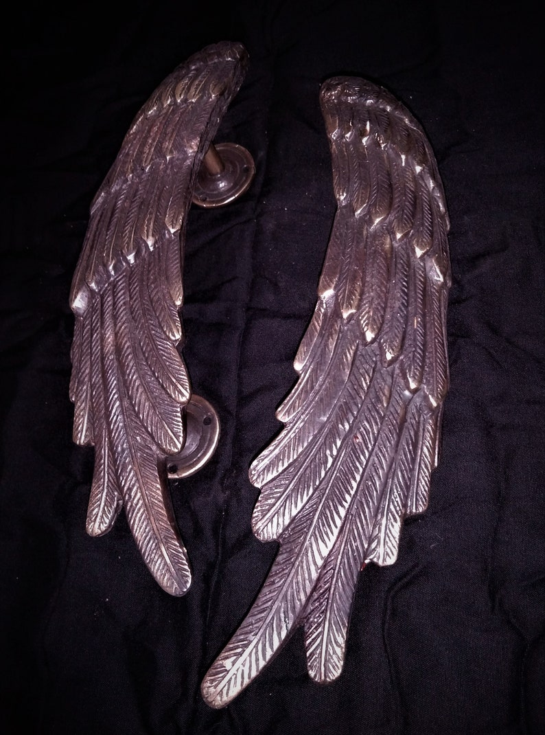 Angel Wings Door Handles Pair Couple 9.5 Beautiful - Etsy