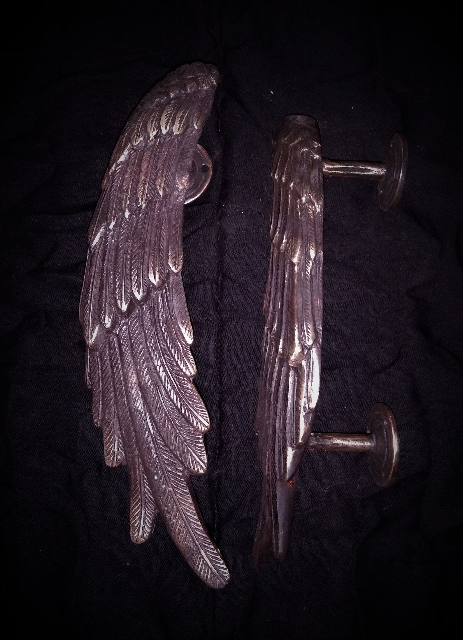 Angel Wings Door Handles Pair Couple 9.5 Beautiful - Etsy