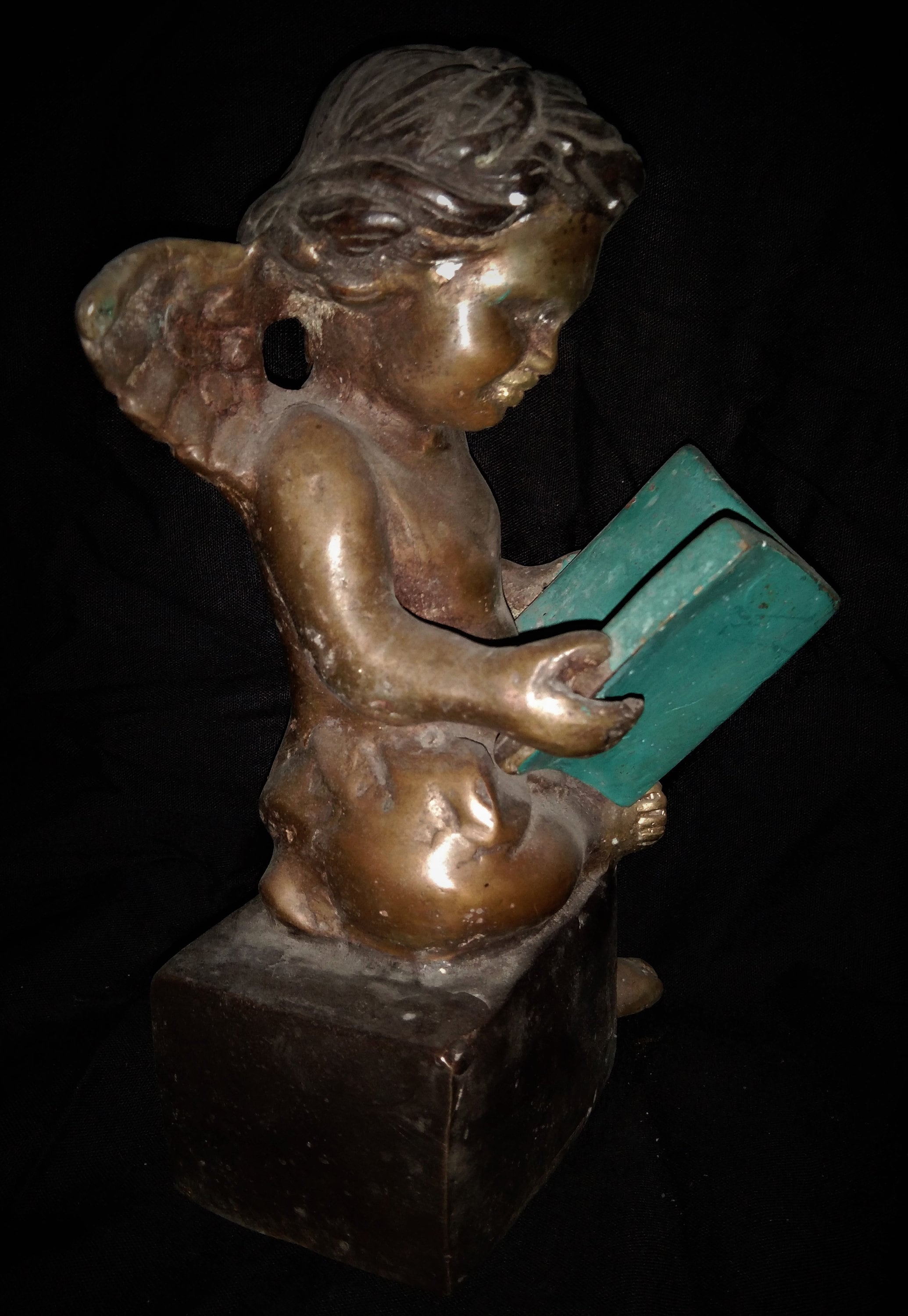 Little Angel Reading Book Statue Collectable Baby Unique Art | Etsy